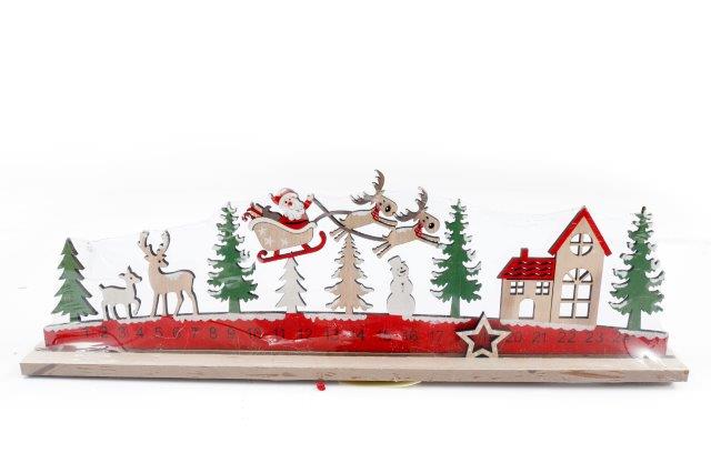 Santa's Sleigh Wooden Advent Countdown - 45cm – Southwood Christmas Shop