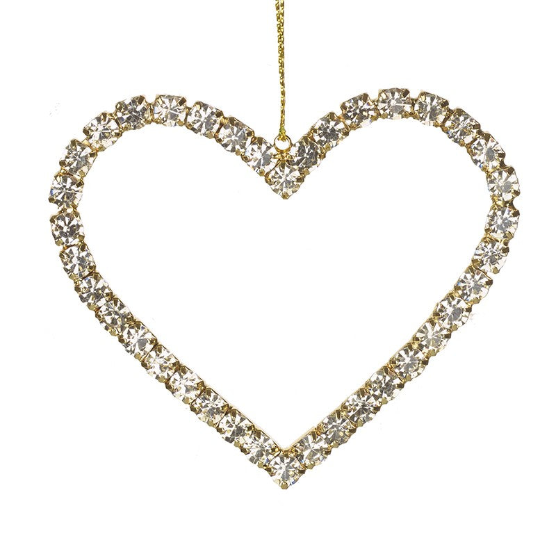 Diamante Cut Out Heart Hanging Decoration – Southwood Christmas Shop