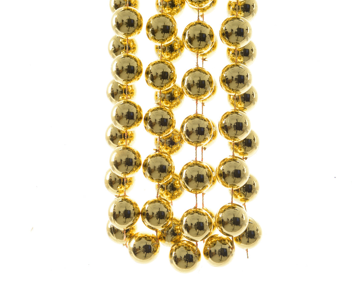 Gold Large Bead Plastic Garland - 270cm – Southwood Christmas Shop