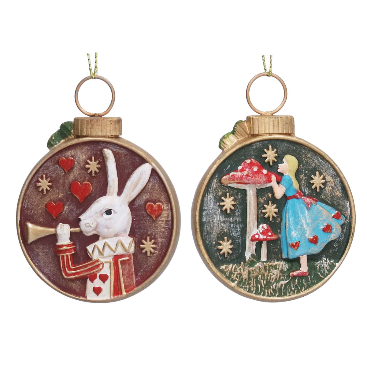 Gisela Graham Alice or White Rabbit Watch Christmas Bauble - 8cm ...