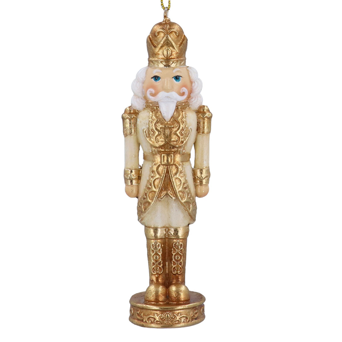 Gisela Graham Cream & Champagne Gold Nutcracker Bauble - 12cm ...