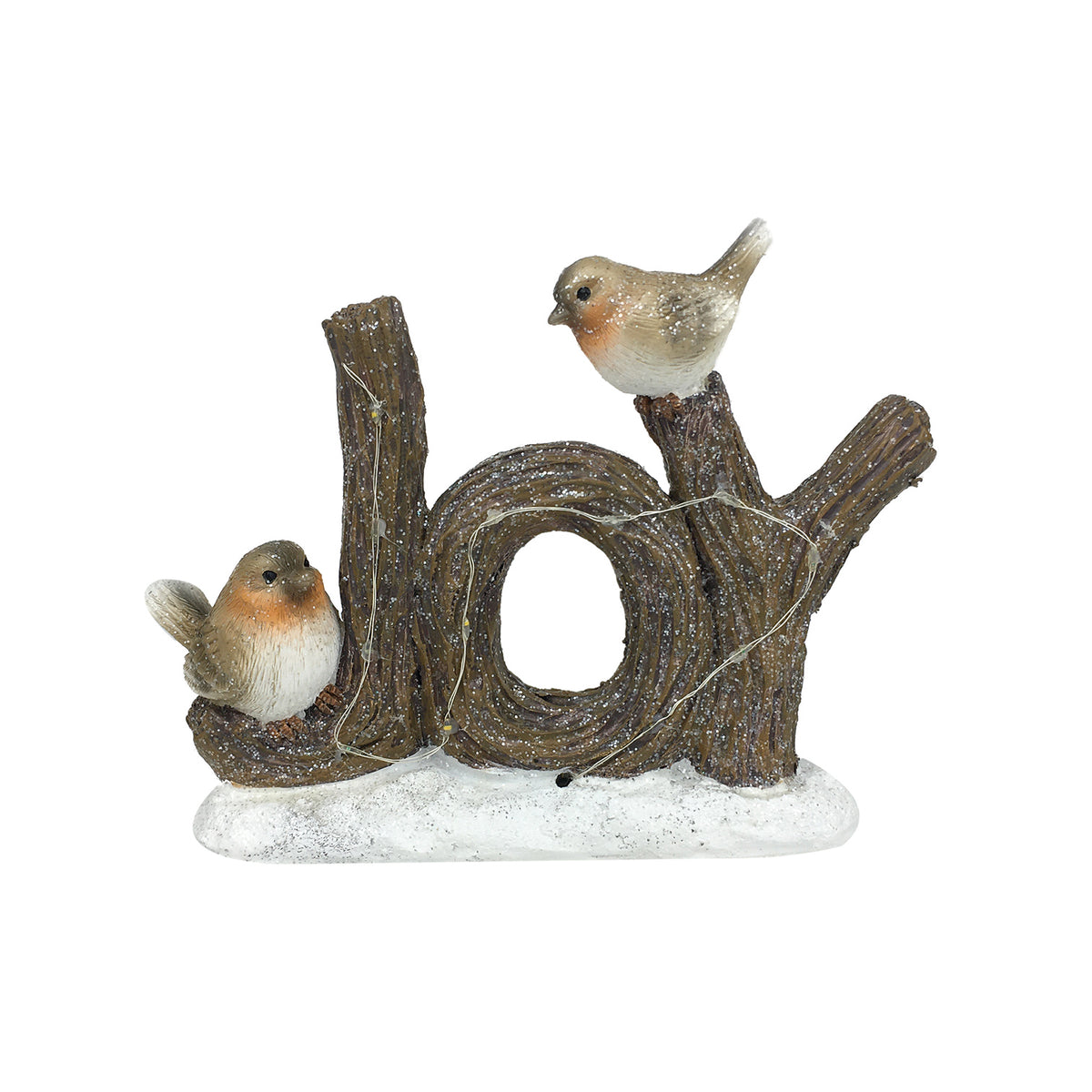 Light Up LED Joy Sign with Robins - 15.5cm – Southwood Christmas Shop