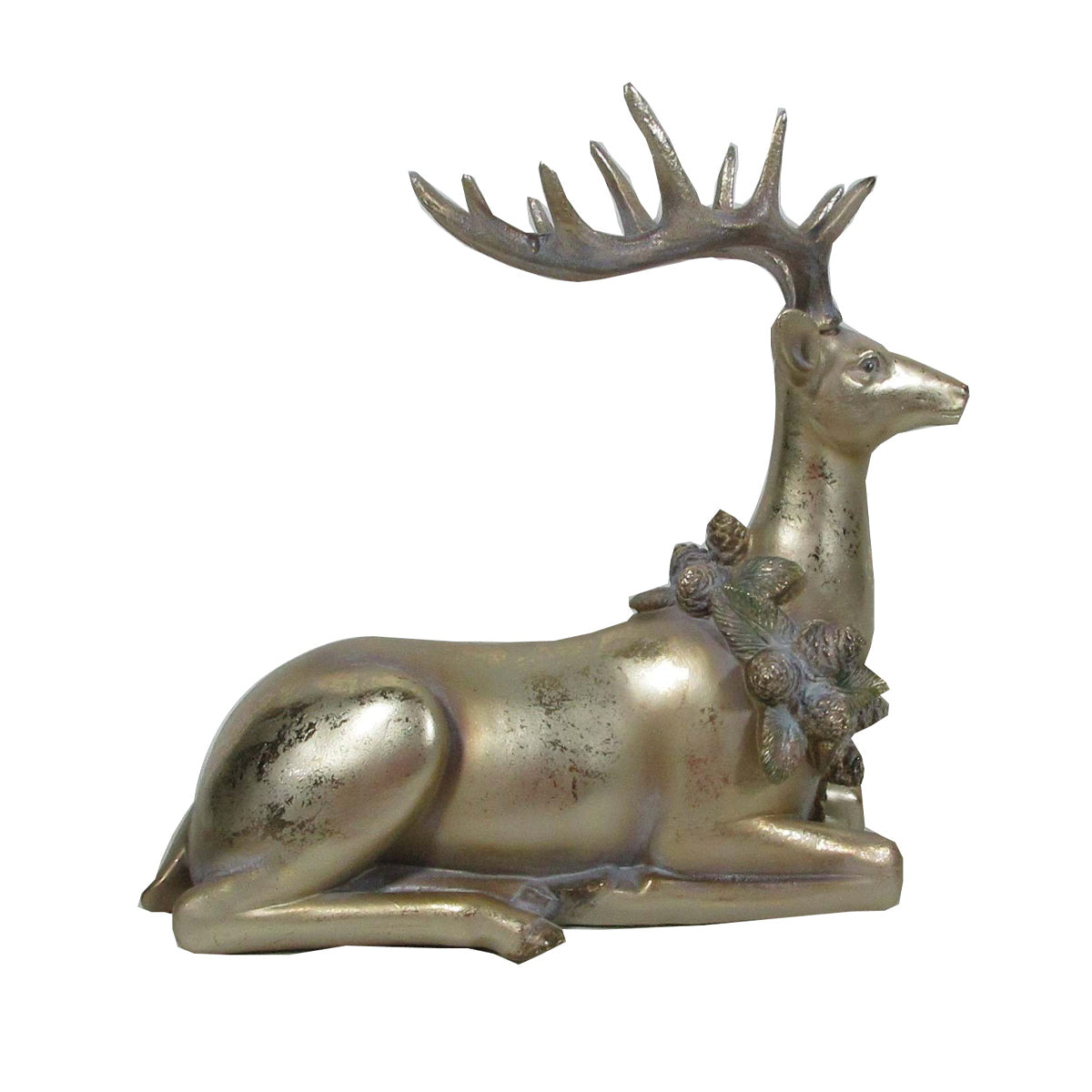Gold Lying Reindeer - 30cm – Southwood Christmas Shop