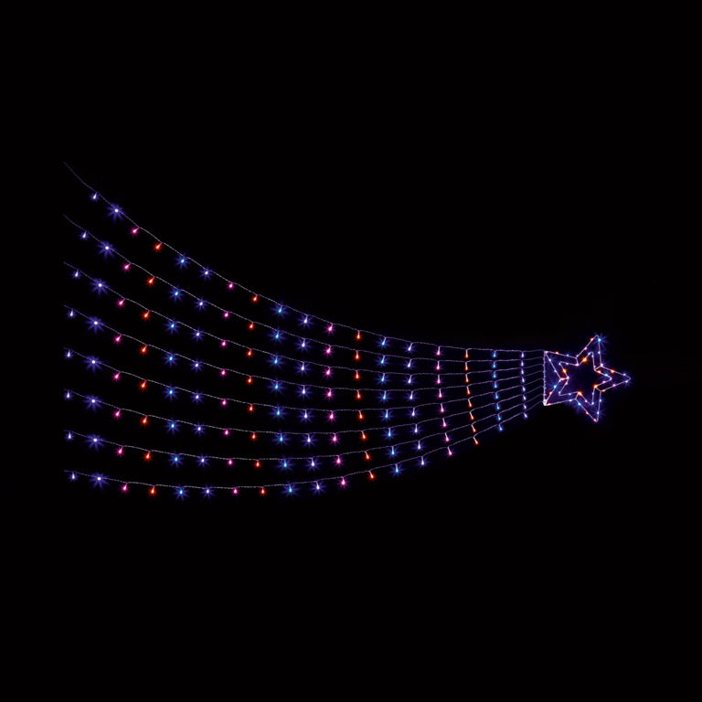 Premier 3m Light up Rainbow Outdoor Shooting Star Christmas Tree - 320 ...