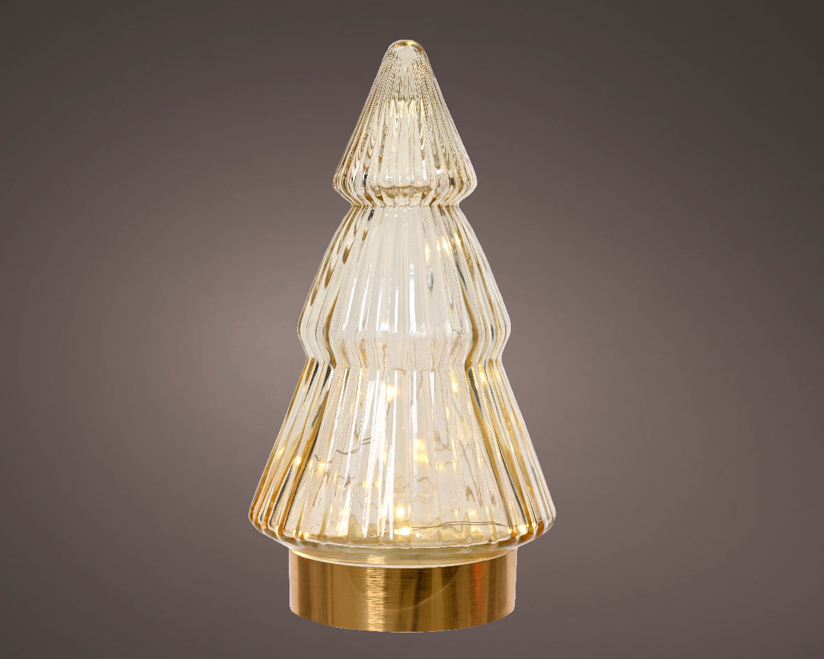 Amber Micro Glass LED Light Up Tree - Battery Operated – Southwood ...