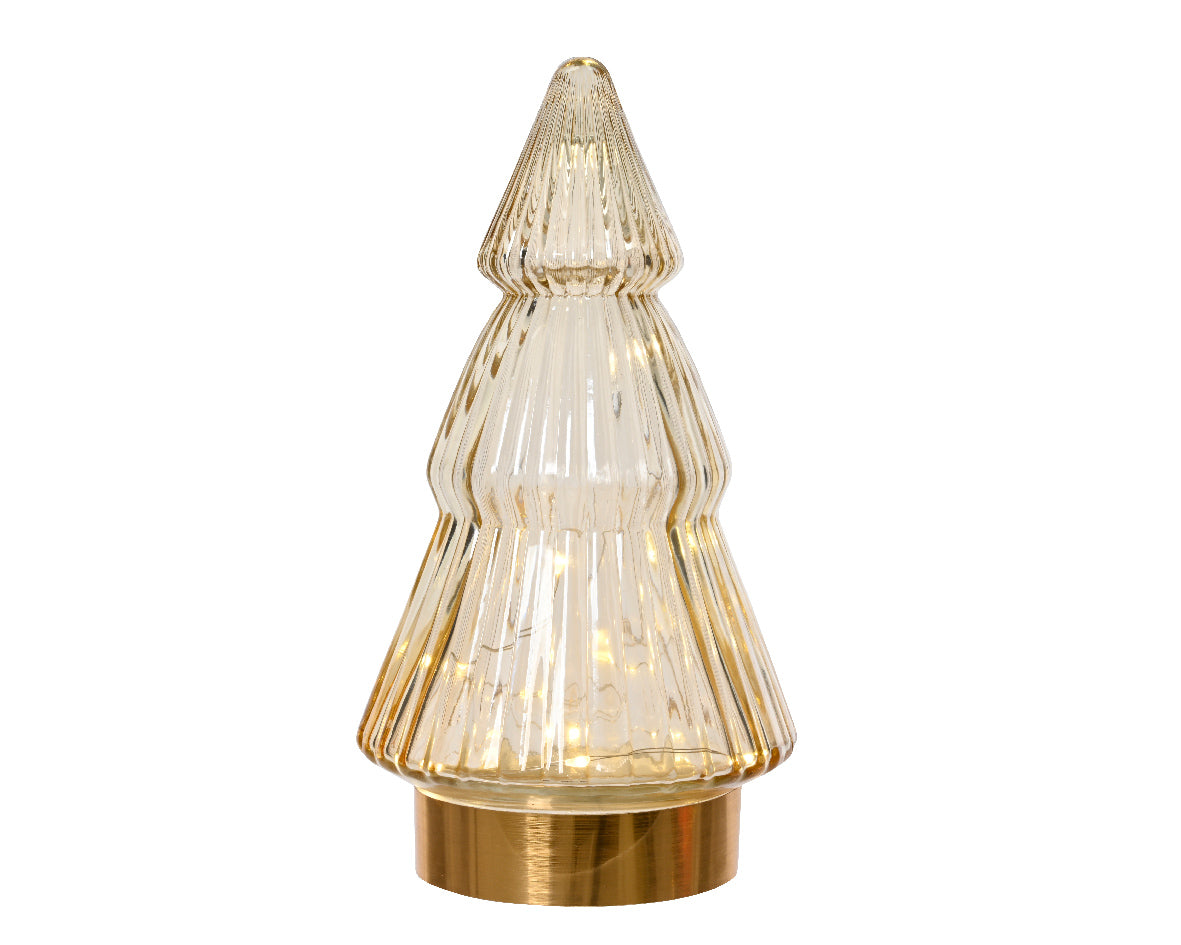 Amber Micro Glass LED Light Up Tree - Battery Operated – Southwood ...