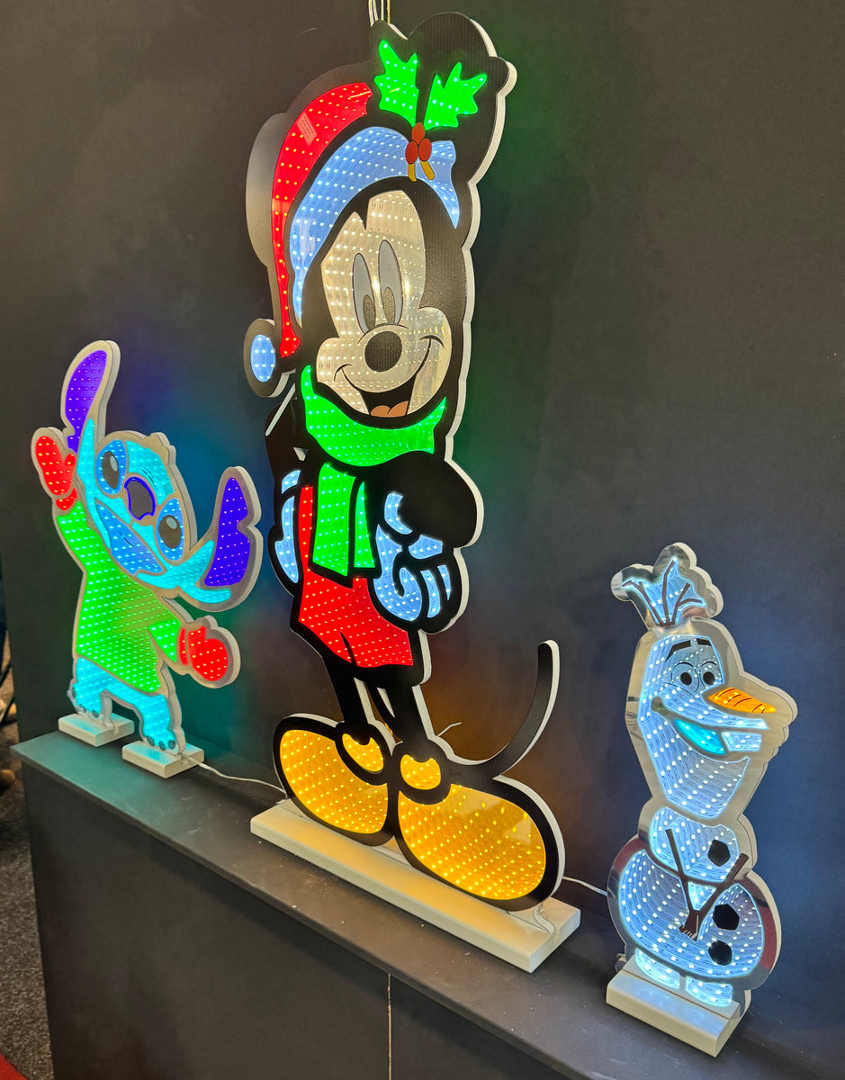 Disney Christmas Mickey Mouse Large Infinity Mirror Light 90cm ...