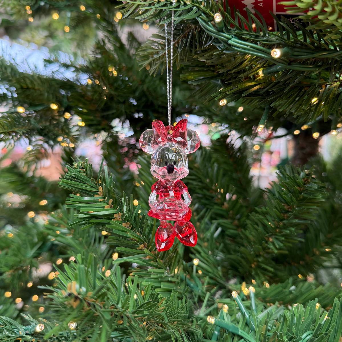 Disney 100 3D Minnie Mouse Pink & Transparent Christmas Bauble ...