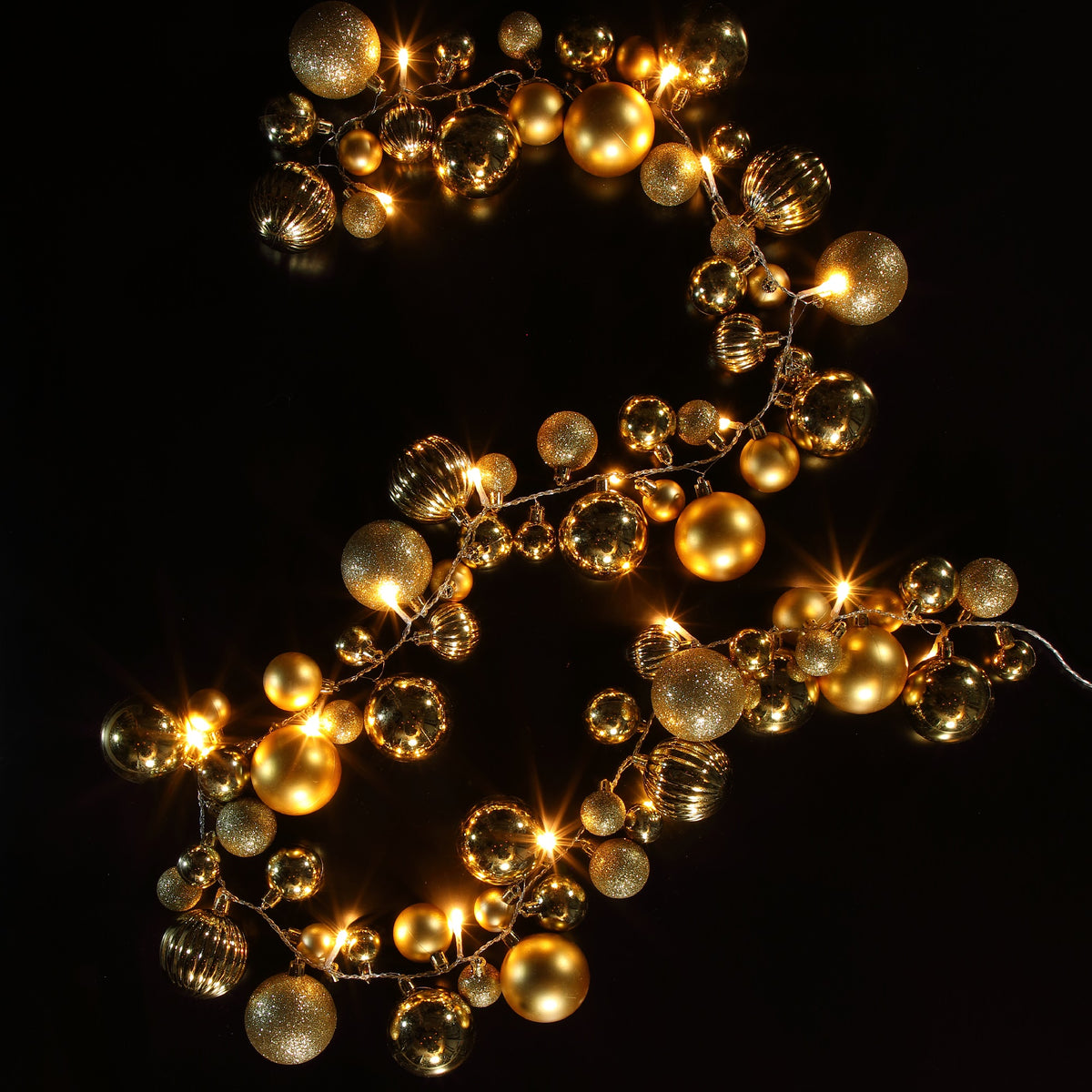 NOMA Gold Bauble Cluster Garland with Warm White LEDs – Southwood ...