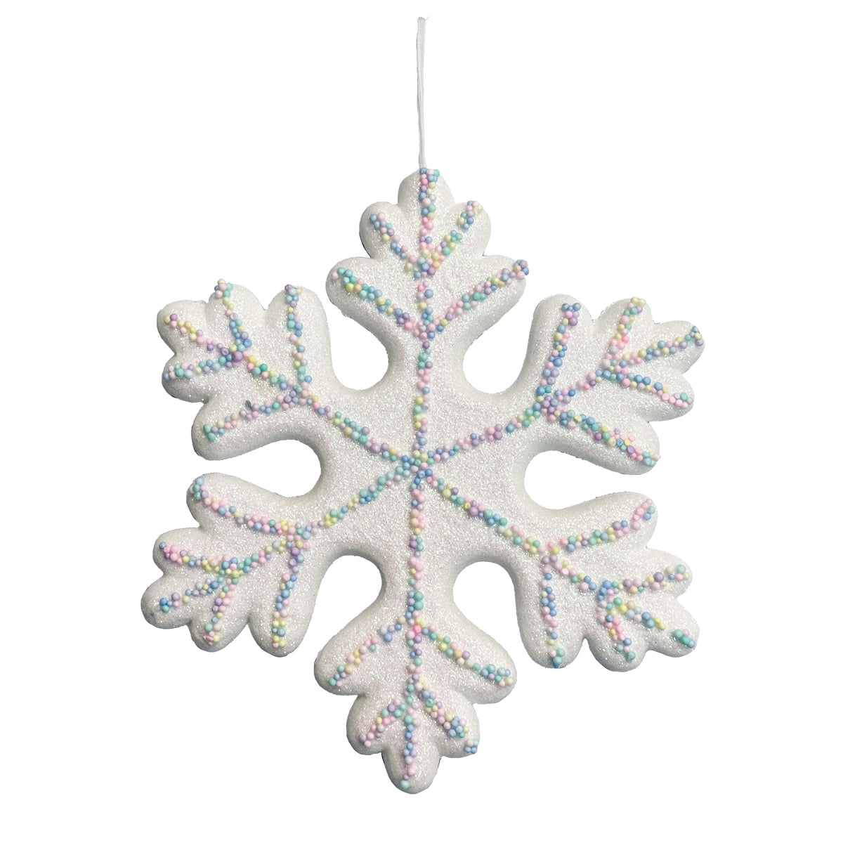 White Snowflake Hanging Bauble - 24cm – Southwood Christmas Shop
