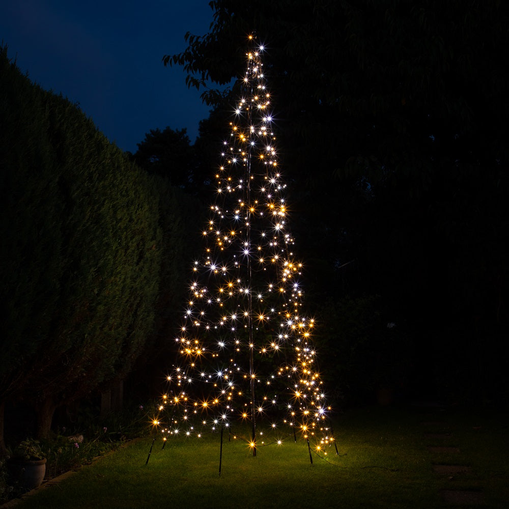 NOMA 3m Starry Nights Pole Tree with 480 Duo Bulb Warm & Cool White LE ...