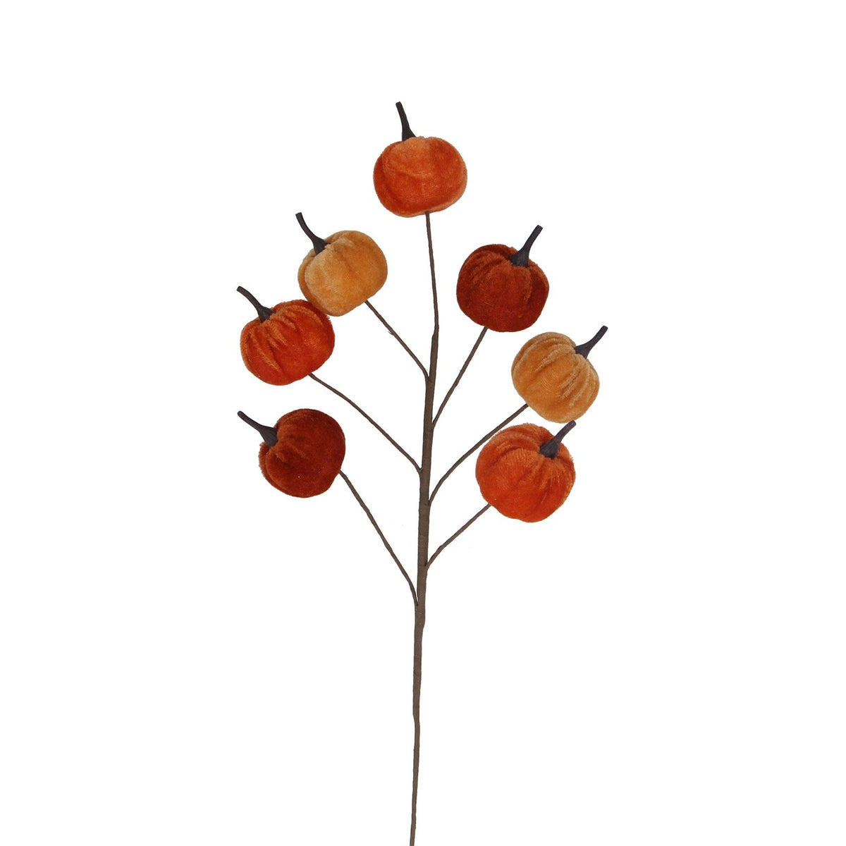 Gisela Graham Mini Velvet Pumpkin Spray 72cm – Southwood Christmas Shop