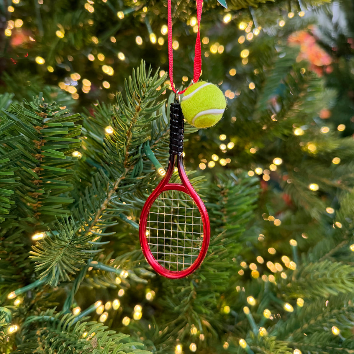 Tennis Racquet & Ball Christmas Bauble – Southwood Christmas Shop