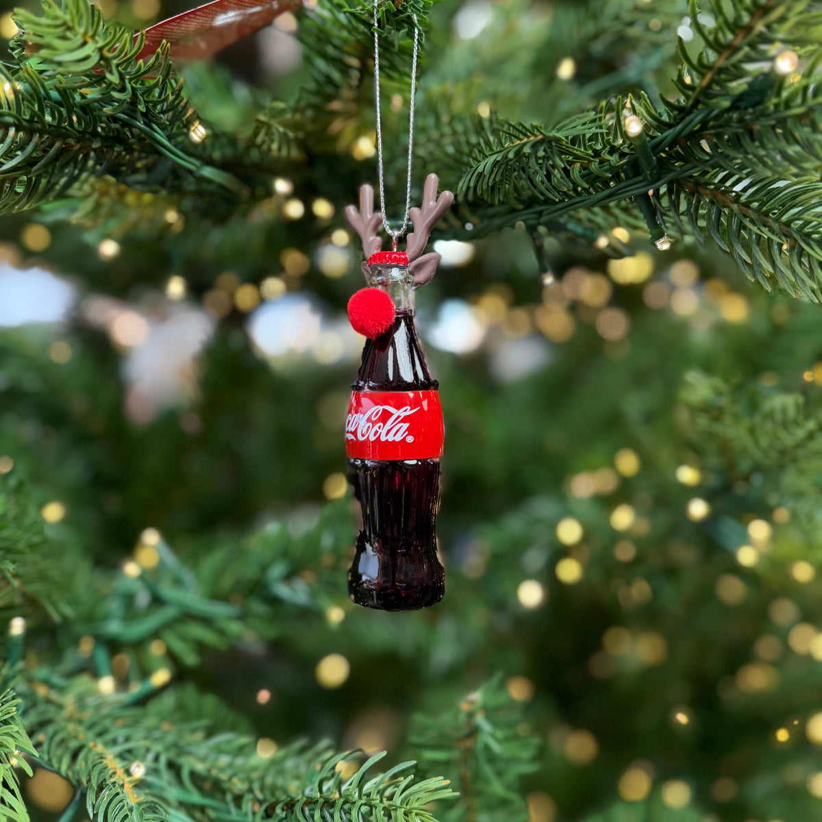 Christmas Coca-Cola Bottle with Reindeer Antlers Bauble – Southwood ...