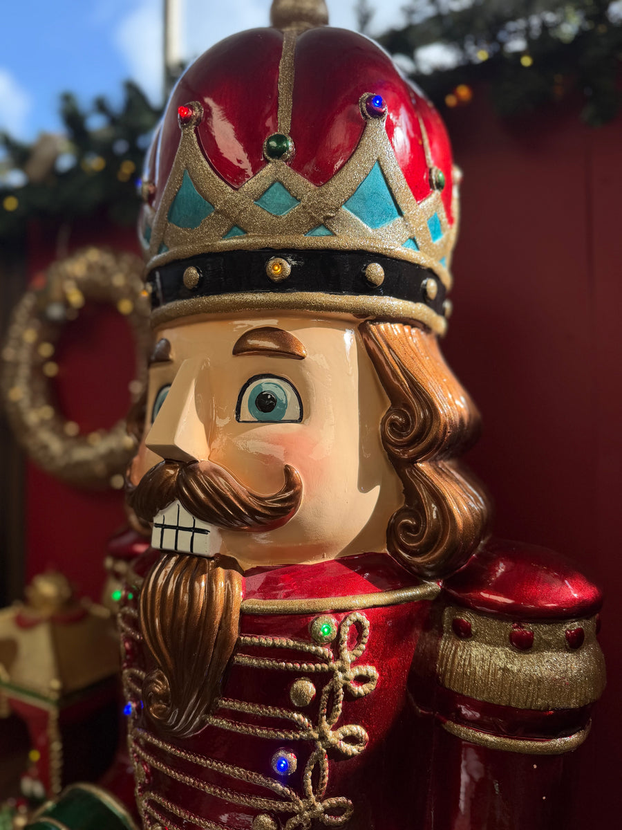 Giant Animated Nutcracker with Drum, LED Lights & Music - H155cm ...