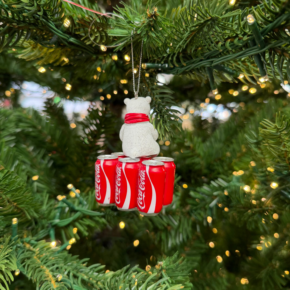 Coca-Cola Polar Bear on 6 Pack of Cokes Christmas Bauble – Southwood ...