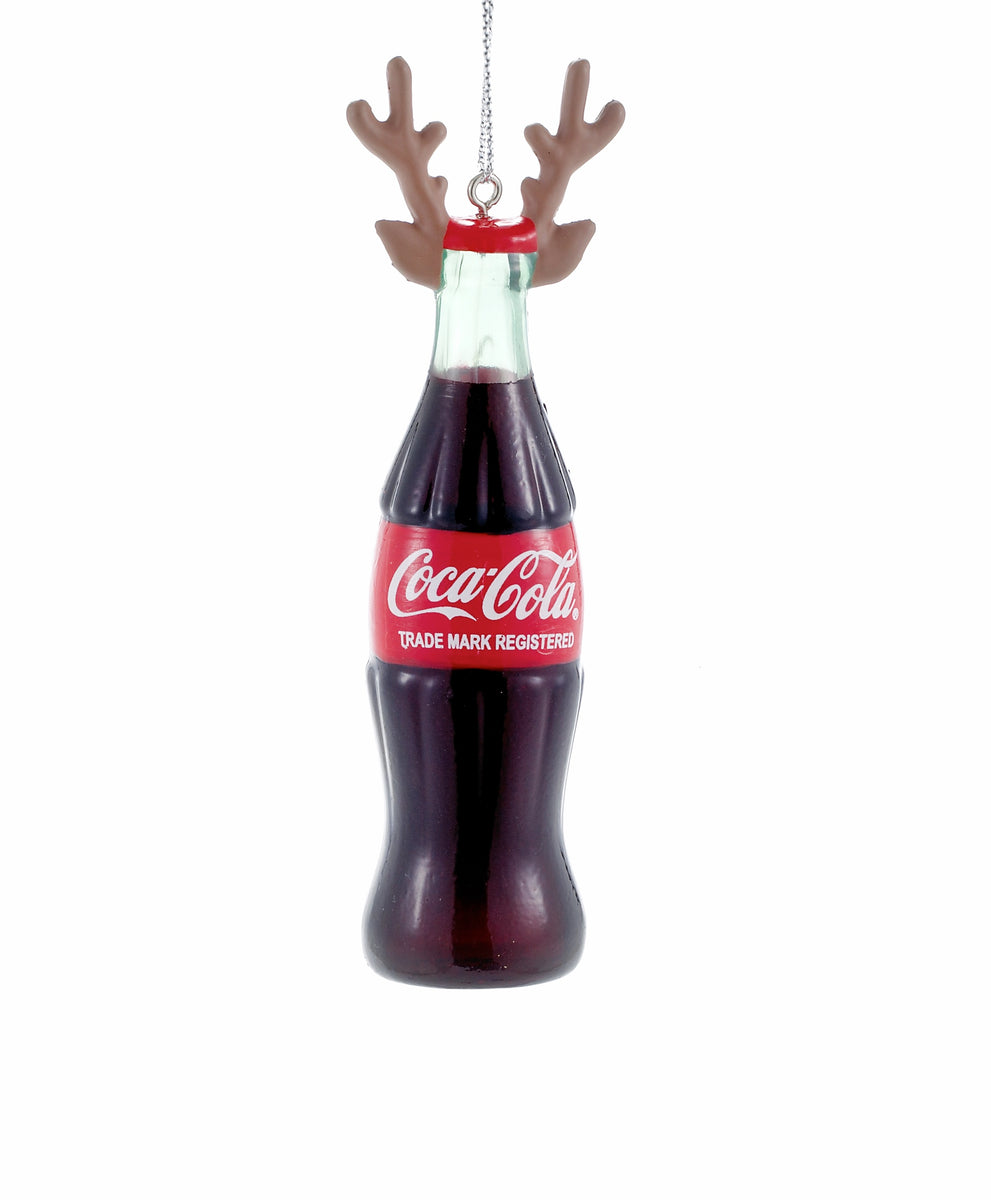 Christmas Coca-Cola Bottle with Reindeer Antlers Bauble – Southwood ...