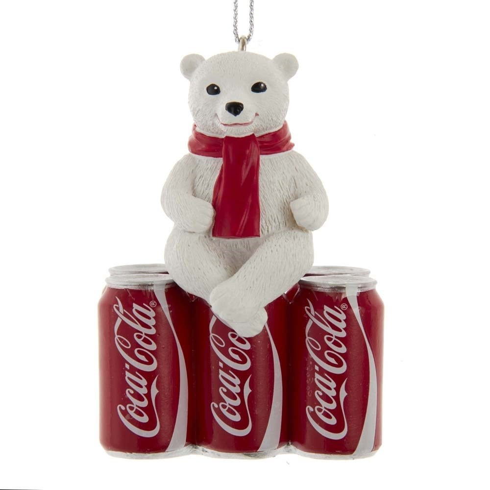 Coca-Cola Polar Bear on 6 Pack of Cokes Christmas Bauble – Southwood ...
