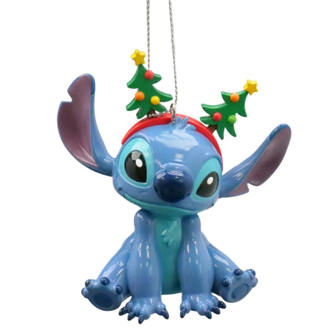 Disney Stitch Sitting with Christmas Head Bopper 3D Character Bauble ...