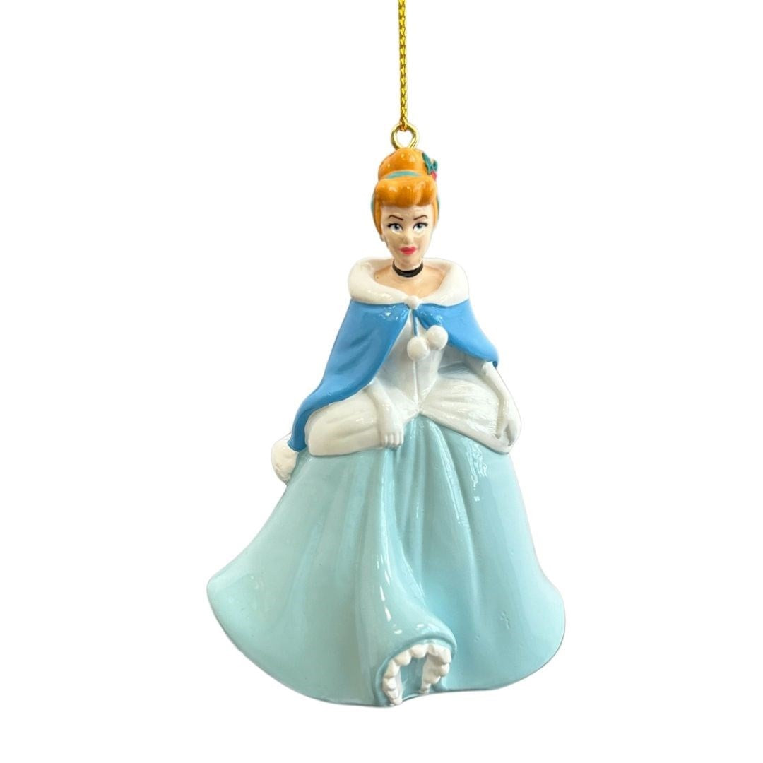 Disney Princess Cinderella in Winter Gown 3D Character Christmas Baubl ...
