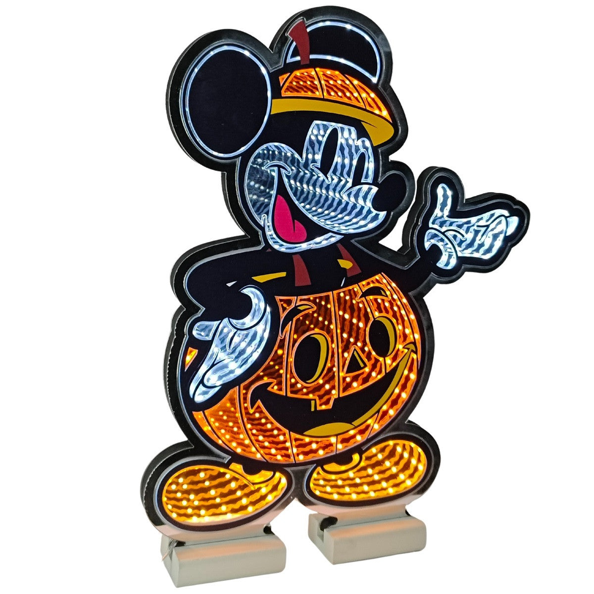 Disney Mickey Mouse Halloween Pumpkin Infinity Mirror Light 40cm ...