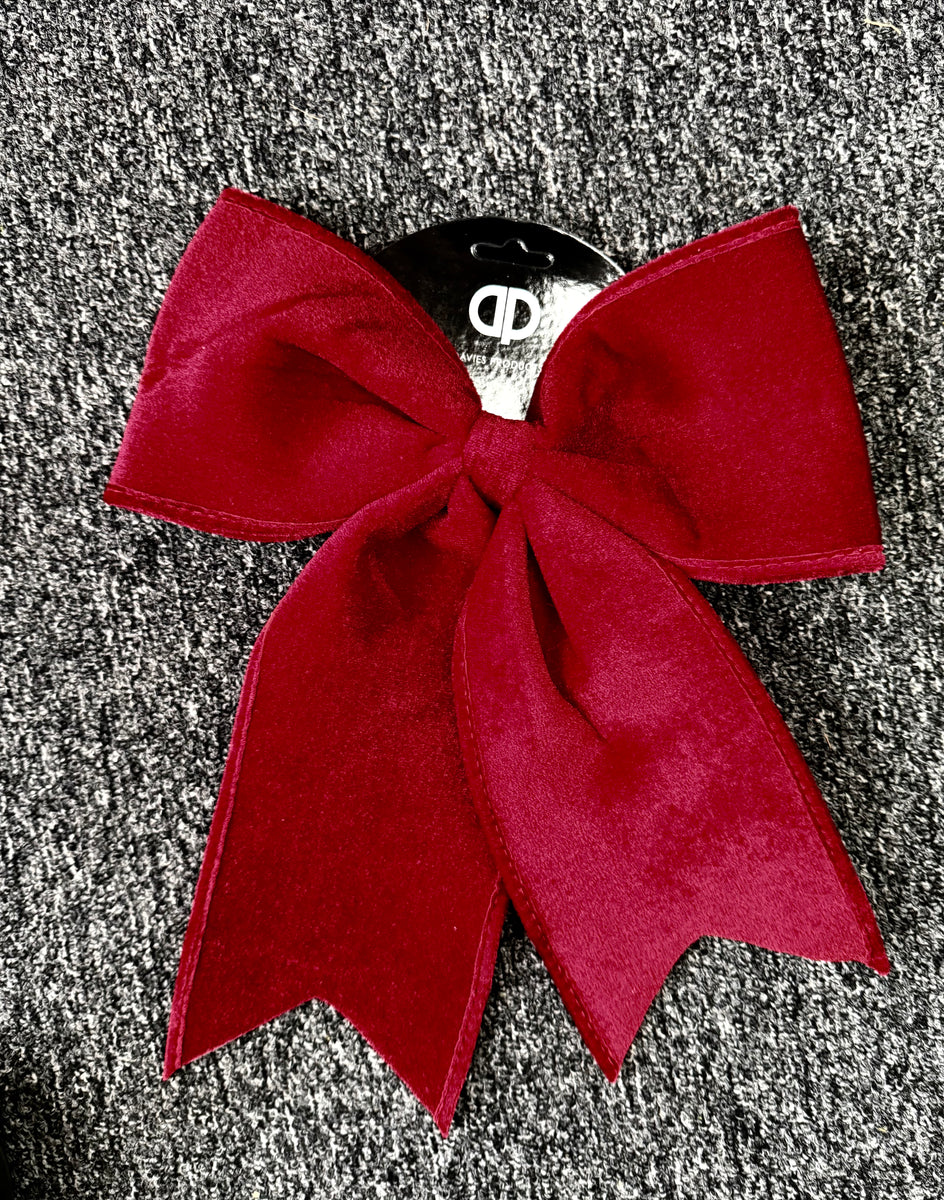 Large Dark Red Burgundy Velvet Bow - 35cm – Southwood Christmas Shop