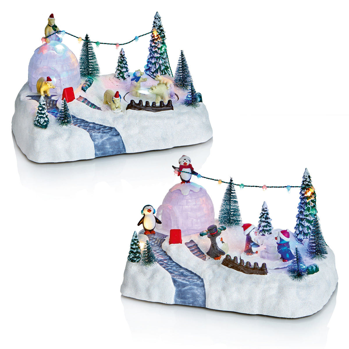 Polar Scene Lit Animated Christmas Village – Southwood Christmas Shop