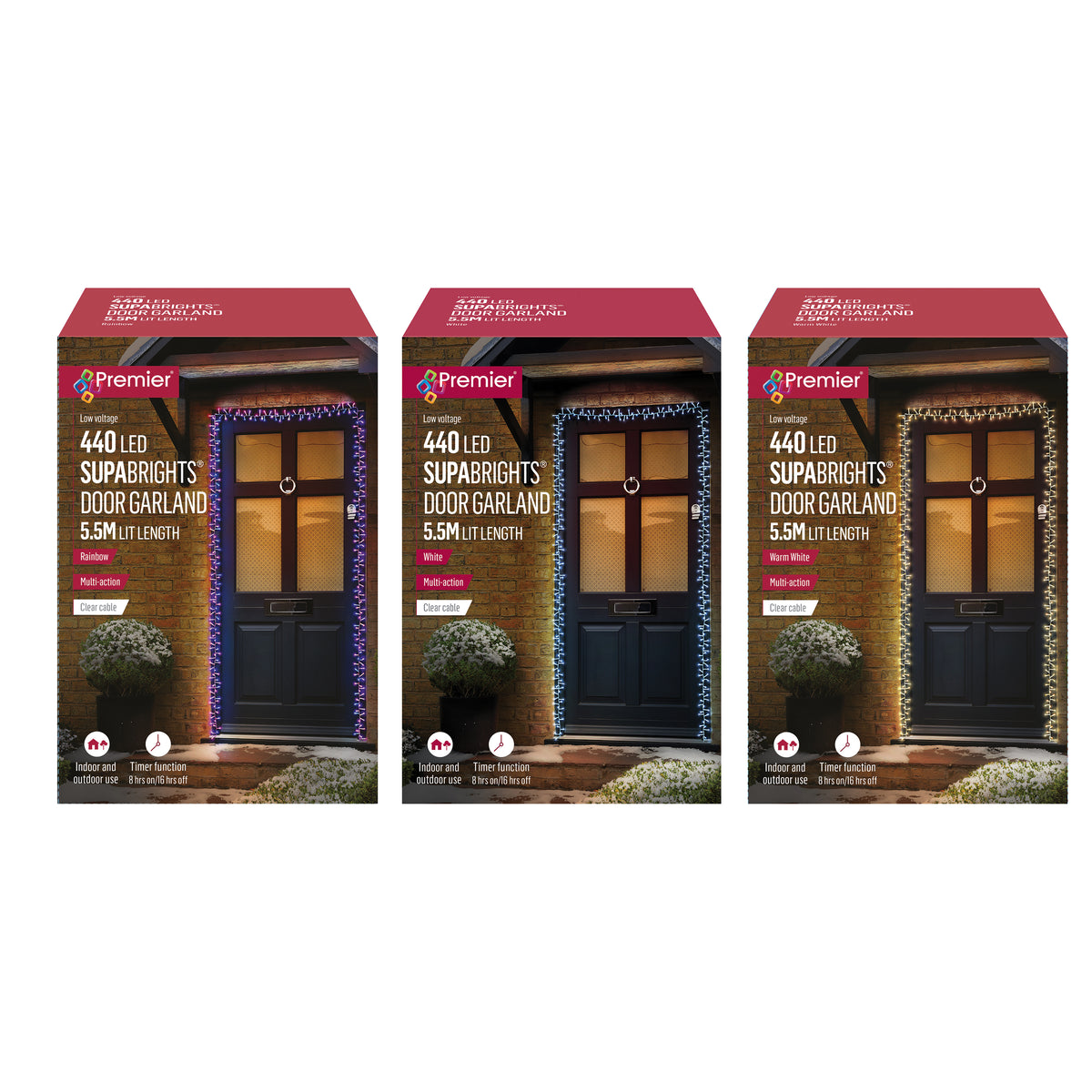 Premier Supabright Door Garland Cluster Lights 5.5m 440 LEDs ...