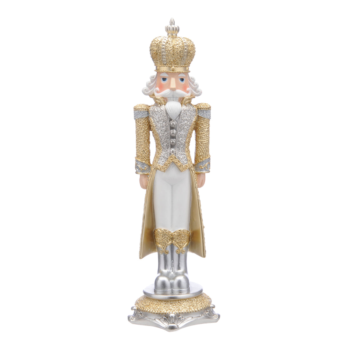 Festive Royal Gold & White Beaded Effect Nutcracker - 45cm – Southwood ...