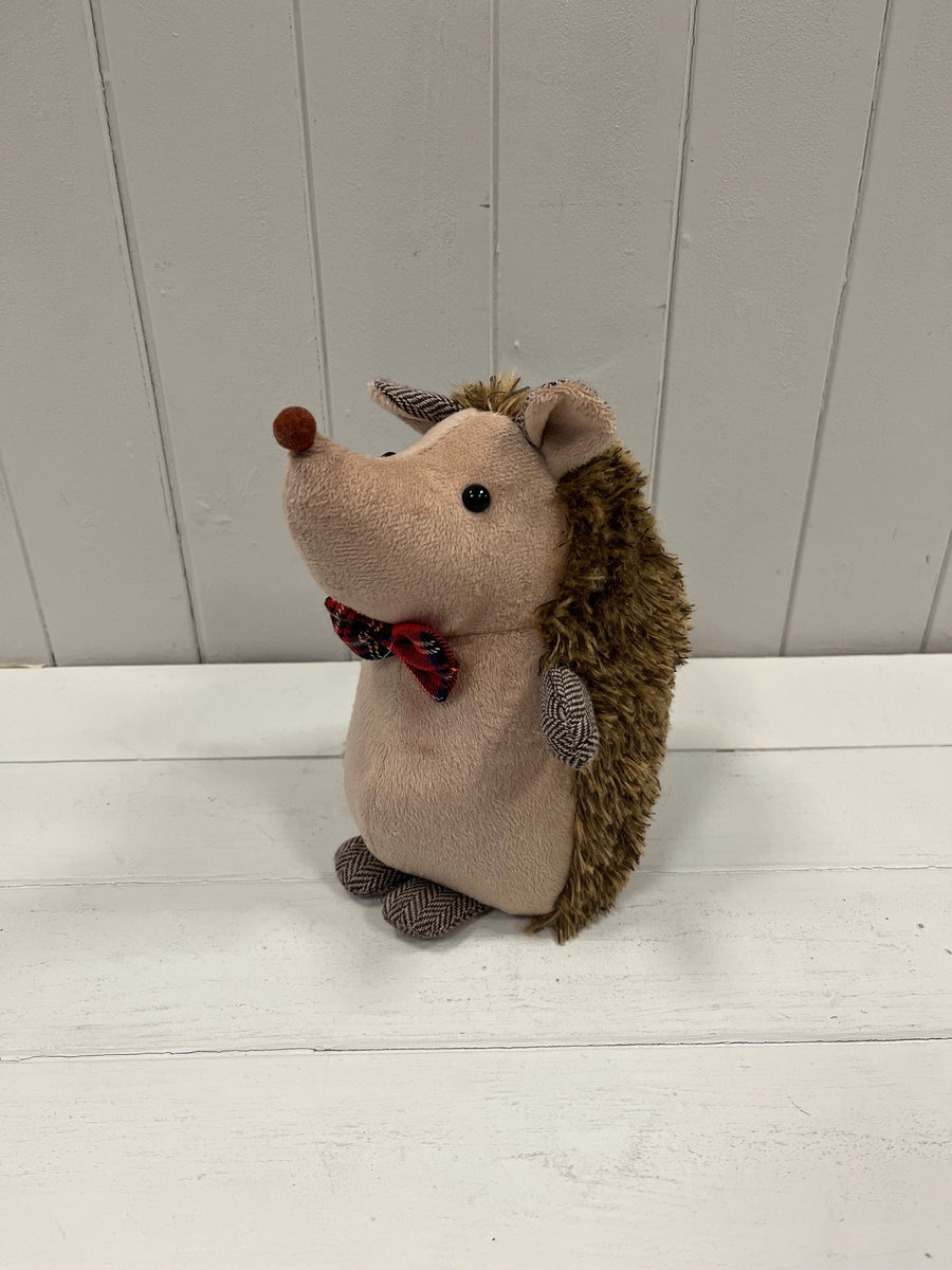 Furry Hedgehog with Bow Tie Doorstop – Southwood Christmas Shop