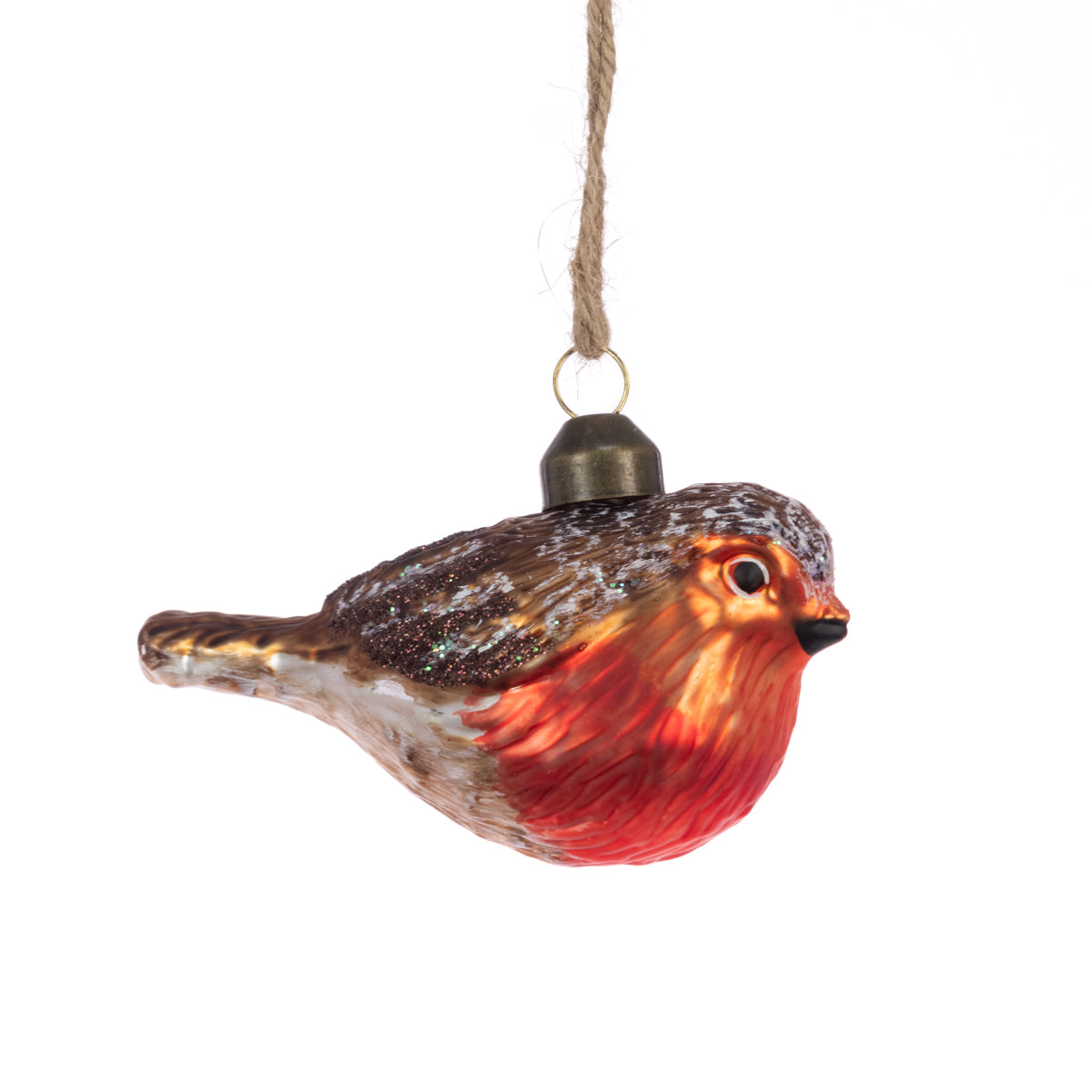 Glass Robin Christmas Tree Bauble - 6cm – Southwood Christmas Shop