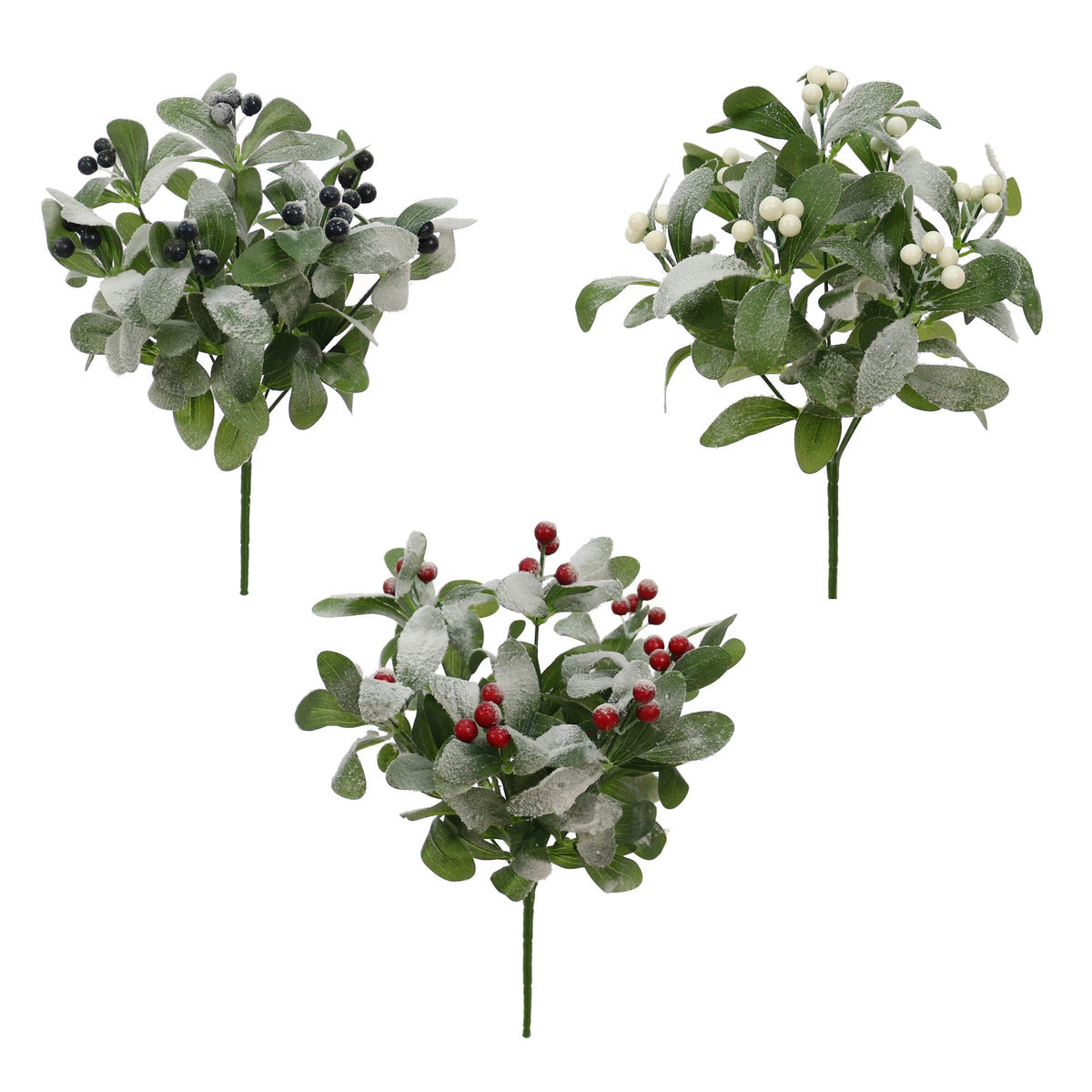 36cm Frosted Berry Foliage Bush Pick – Southwood Christmas Shop