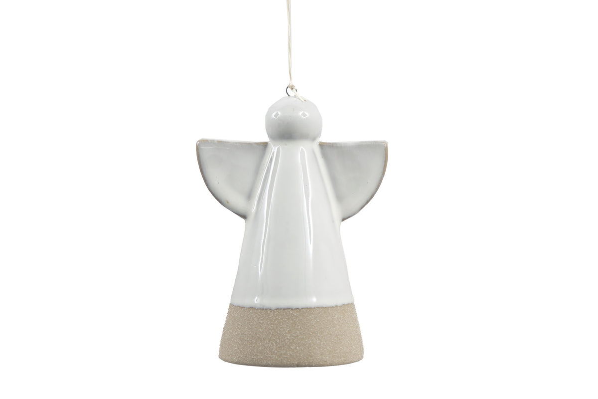 Ceramic Glazed Angel Hanging Decoration - 11.5cm – Southwood Christmas Shop