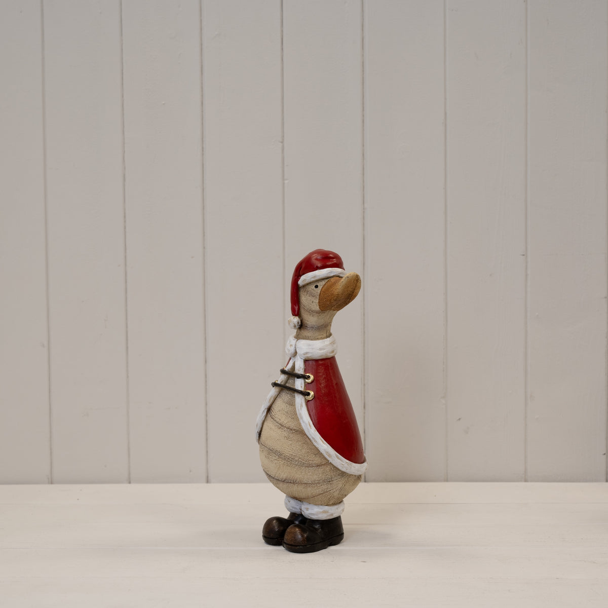 Festive Polyresin Duck With Santa Hat Ornament – Southwood Christmas Shop
