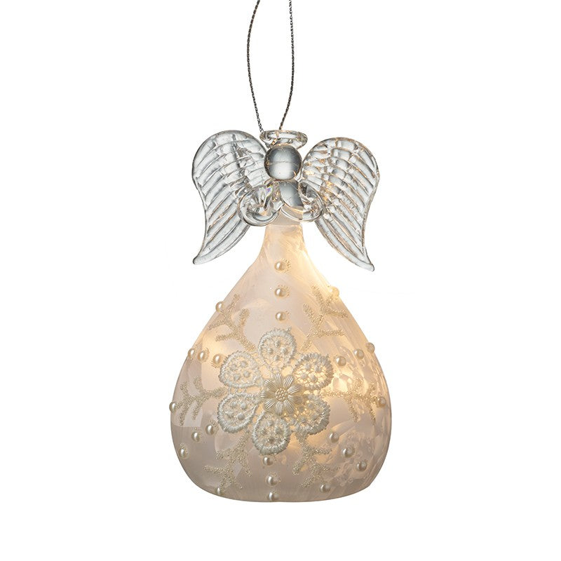 Glass Light Up Praying Ange – Southwood Christmas Shop