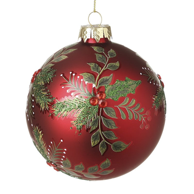 Large Red Glass Holy Bauble - 10cm – Southwood Christmas Shop
