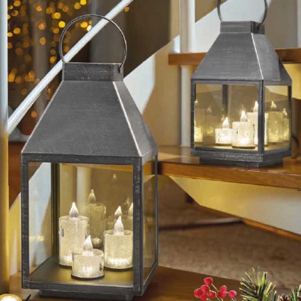 SilverSparkle Light Up Lantern – Southwood Christmas Shop