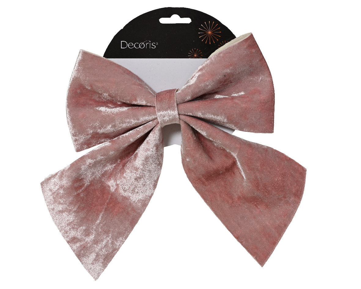 Blush Pink Velvet Bow Christmas Decoration – Southwood Christmas Shop