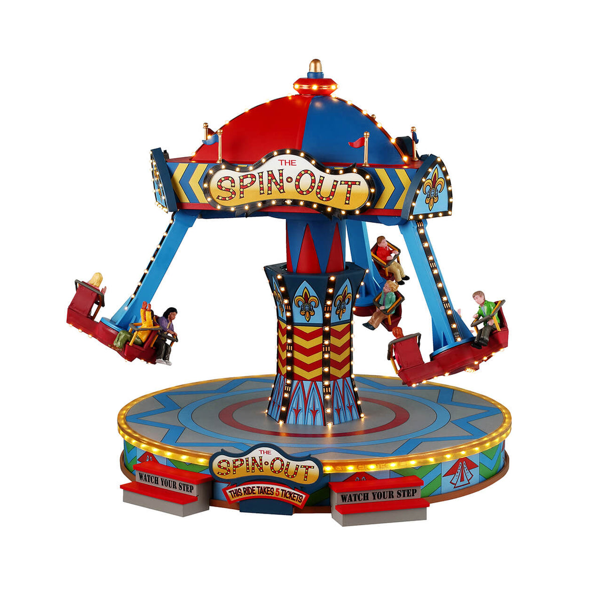 Lemax - The Spin Out Fairground Ride Animated with Lights, Motion & So ...
