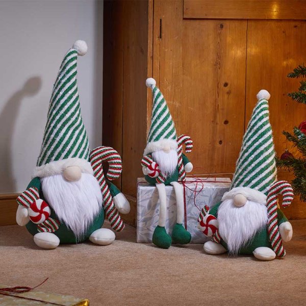 Three Kings Candy Cane Gonk - Green – Southwood Christmas Shop