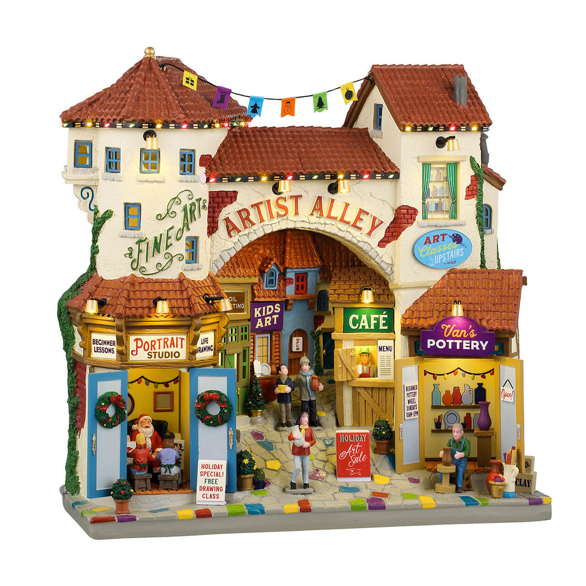 Lemax - Jingle Bell Artist Alley Light Up Village Scene – Southwood ...