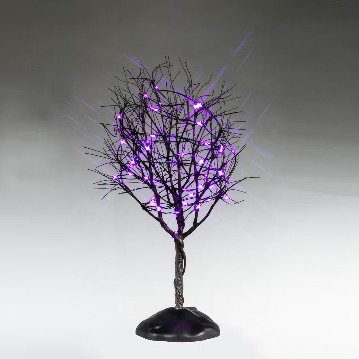 Lemax Spooky Town - Dry Tree With Purple Lights – Southwood Christmas Shop