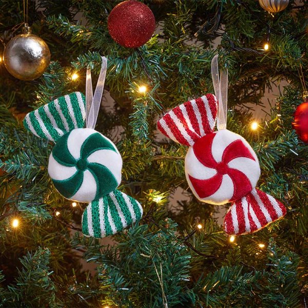Candy Cane Swirl Sweet Bauble - 18cm – Southwood Christmas Shop