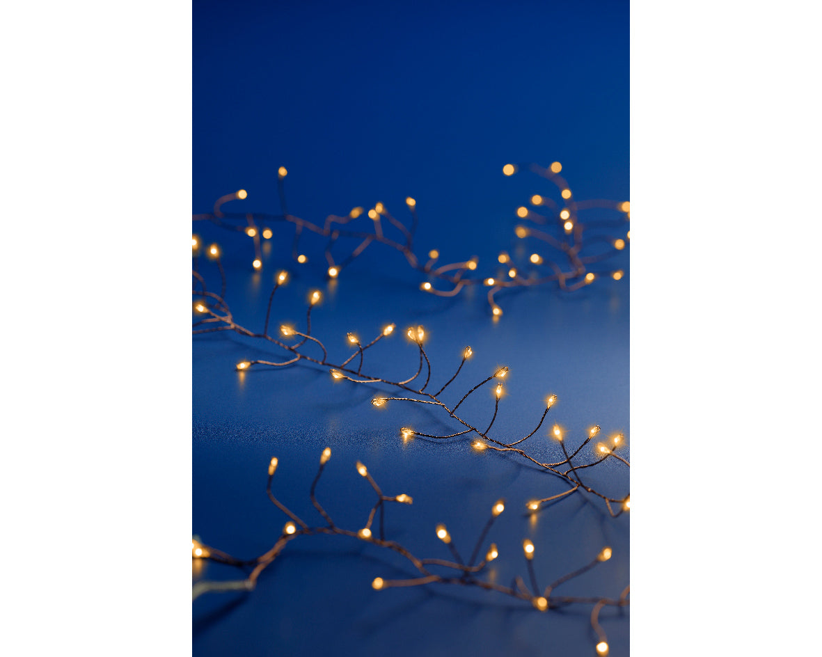 Classic Warm Compact Micro LED Lights with Copper Cable - 1.2m 100 LED ...