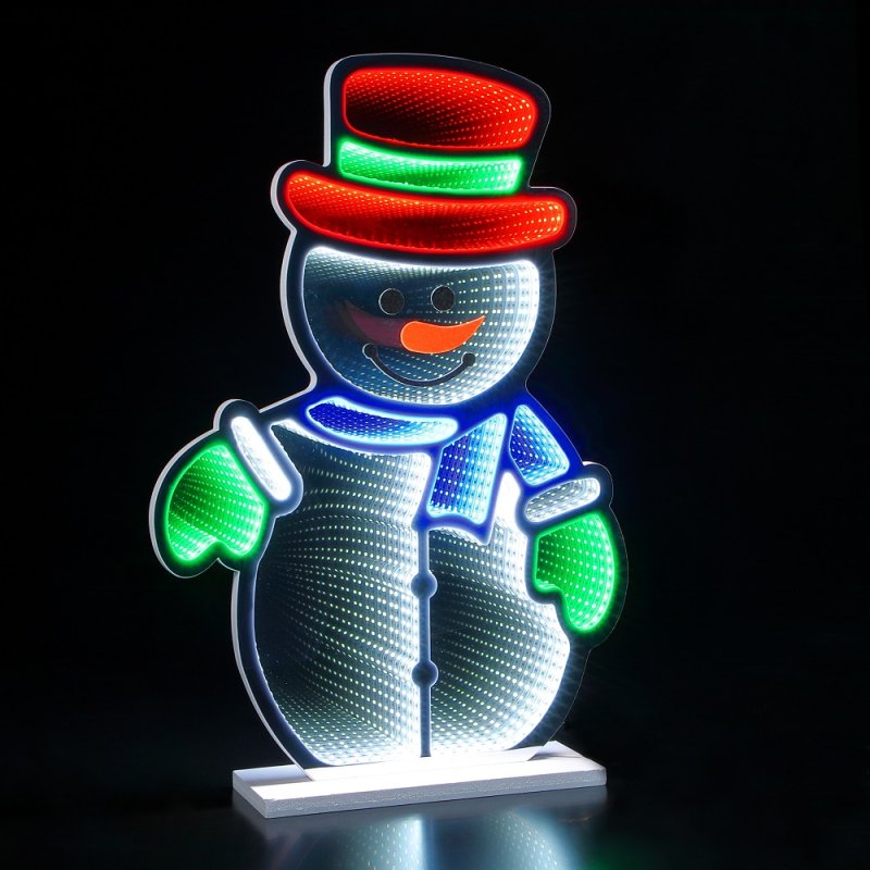 NOMA Standing Snowman Infinity Mirror Light 60cm – Southwood Christmas Shop