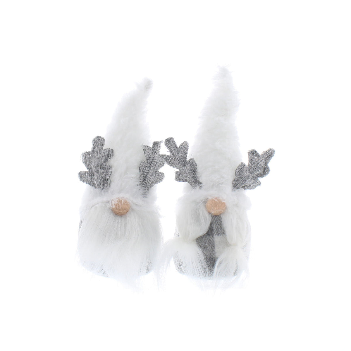 Individual Grey & White Tartan Gonk with Antlers - 21cm – Southwood ...
