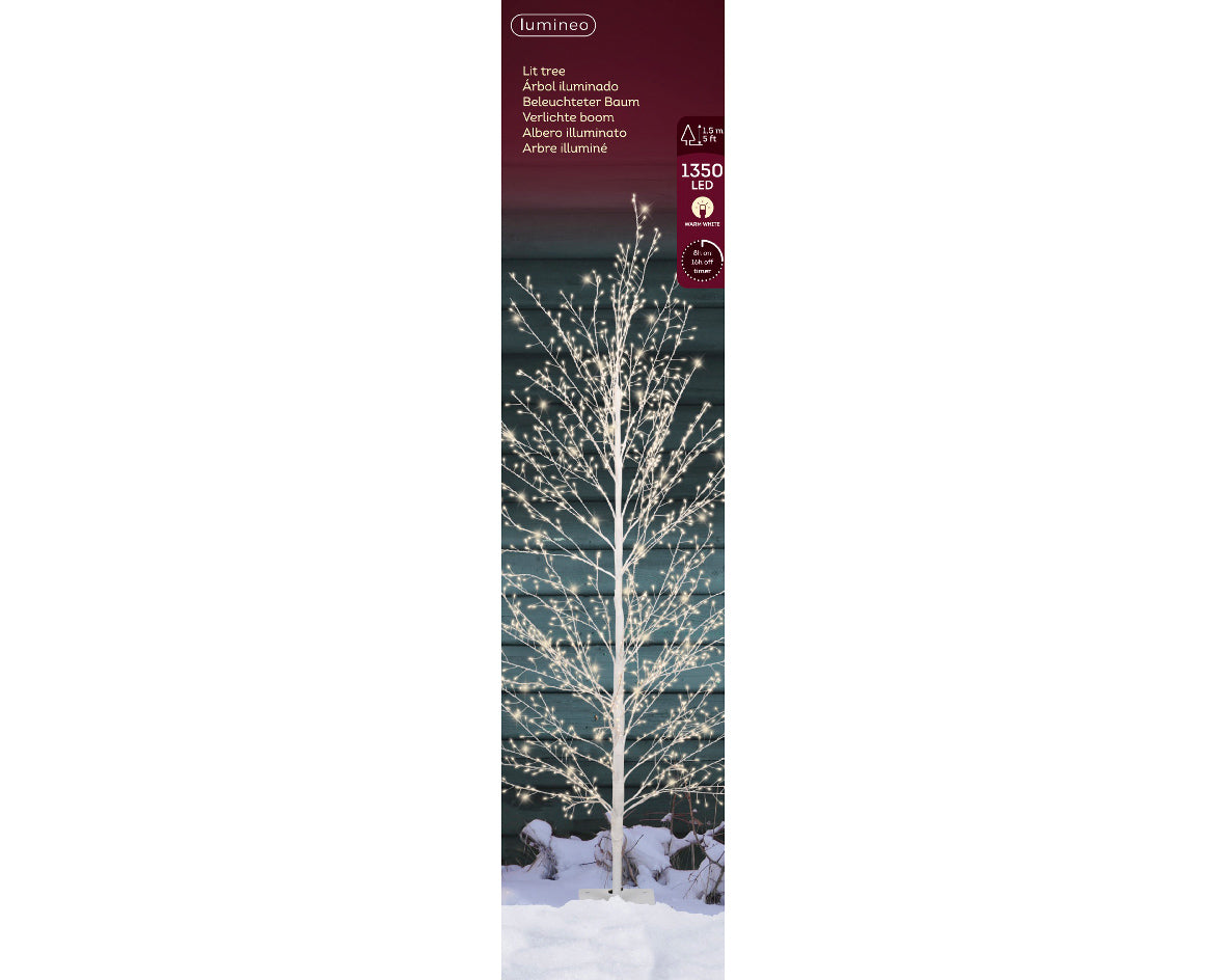 Outdoor White Twig Tree with Warm White Micro LEDs – Southwood ...