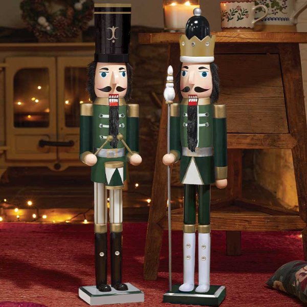 Three Kings Jumbo Wooden Nutcracker Green Grenadier - 70cm – Southwood ...