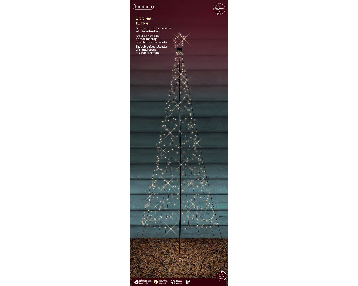 Lumineo - 5m Supersized Outdoor Light Up Christmas Tree Tower Warm Whi ...