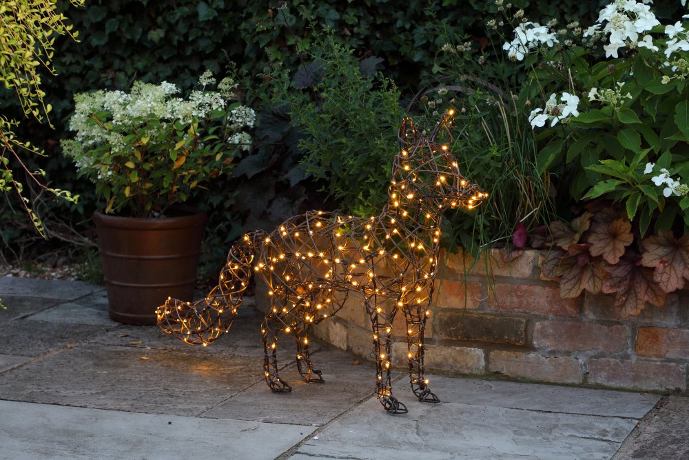 NOMA 1m Brown Wicker Fox with 200 LEDs – Southwood Christmas Shop